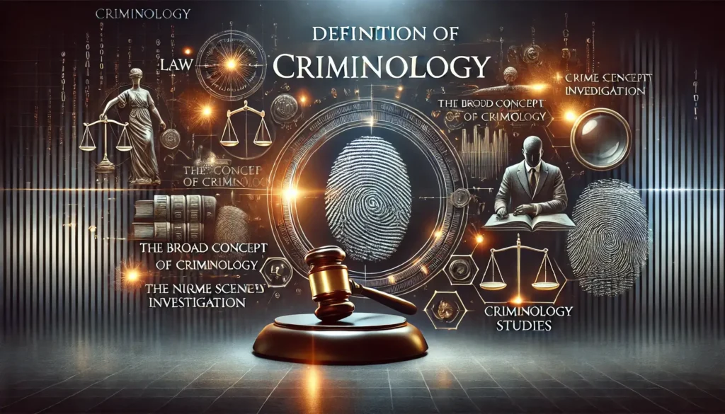 Definition of criminology | The broad concept of criminology and the ...