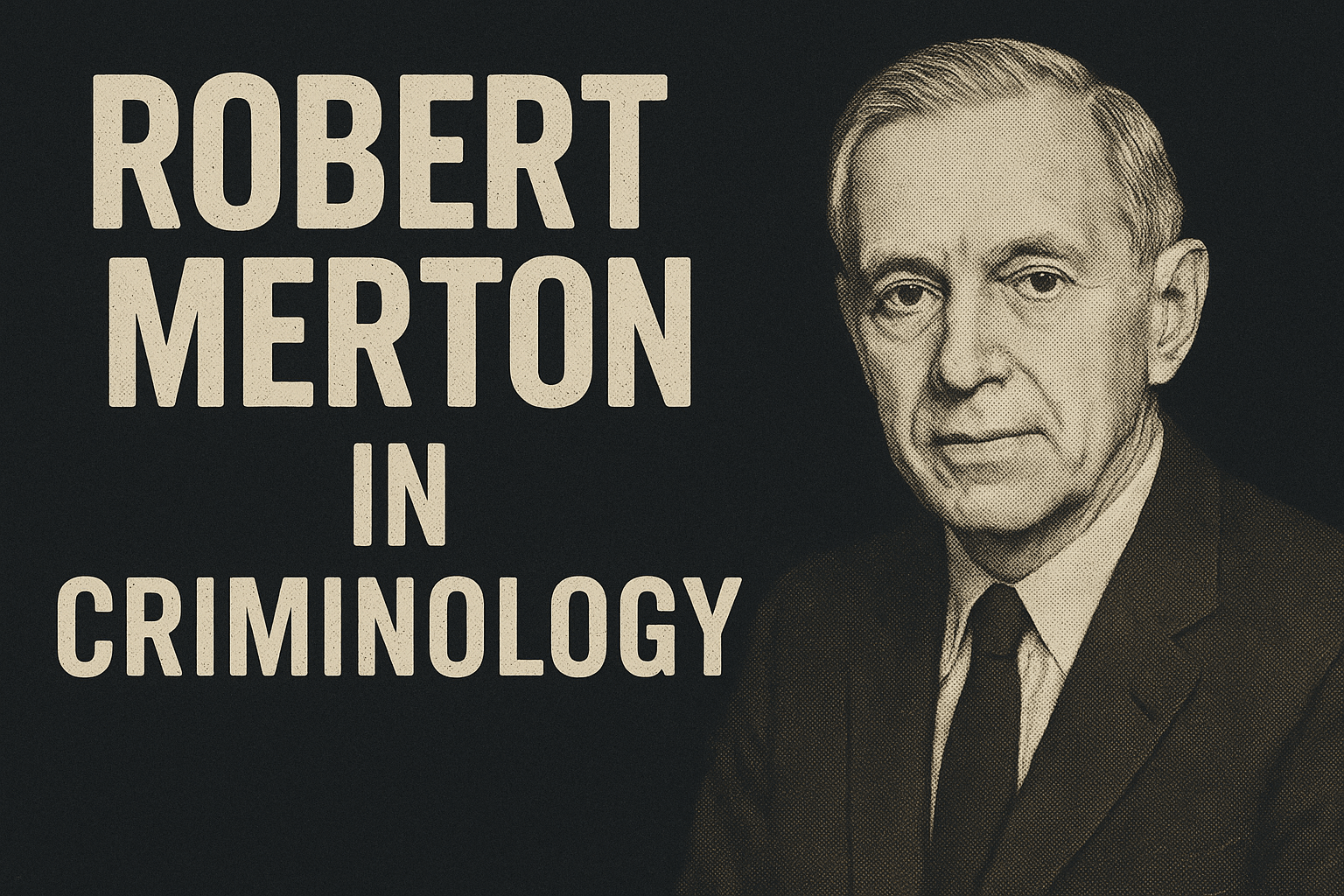 The Role of Robert Merton in Criminology: Strain Theory