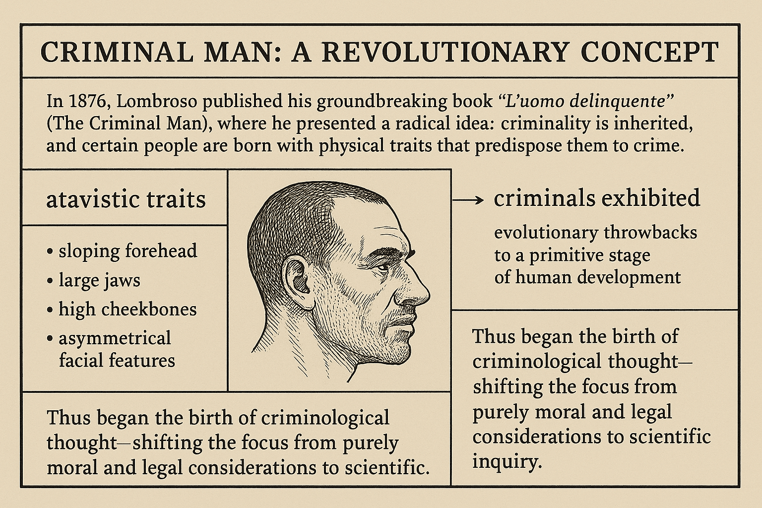 Lombroso Theory Features Cesare Lombroso Degeneration TBFK